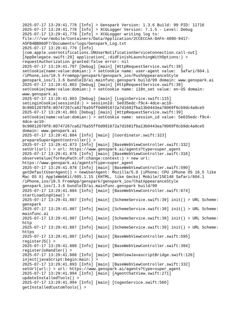 Genspark_Log_2025-07-25_140830 | PDF | Safari (Web Browser) | Software