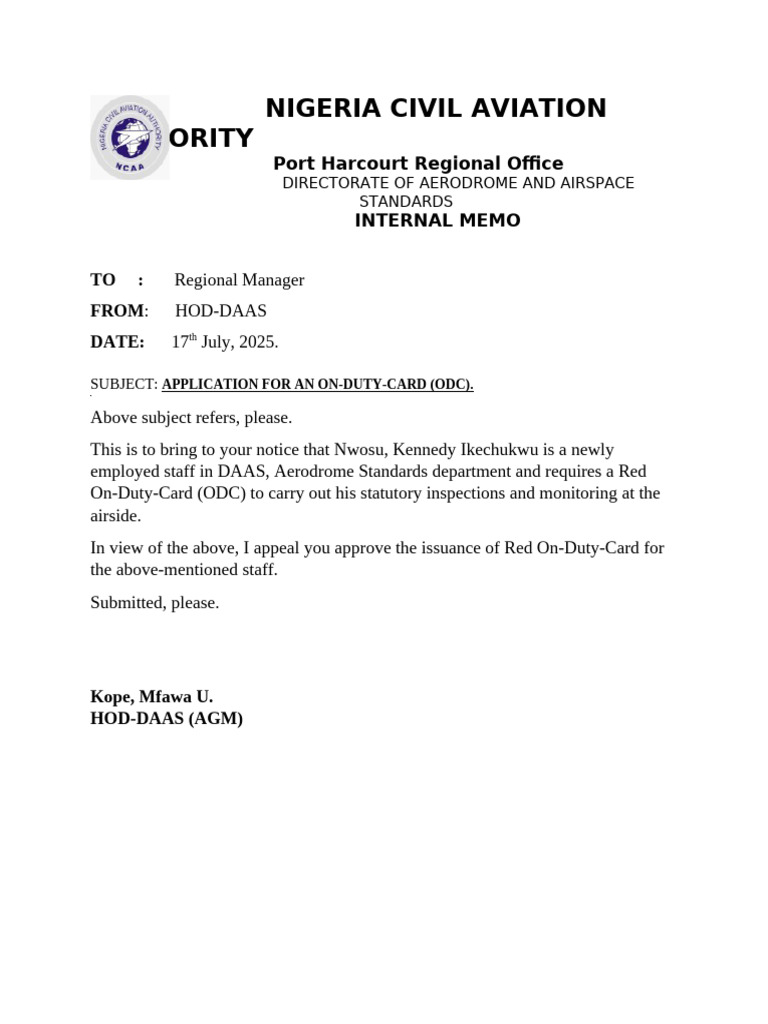 ODC Application for New Staff | PDF