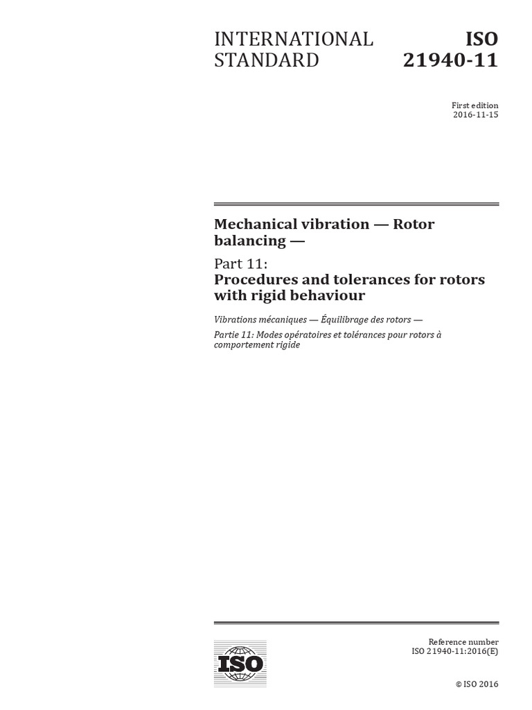Rotor Balancing Procedures and Tolerances | PDF | Machines | Mechanical ...