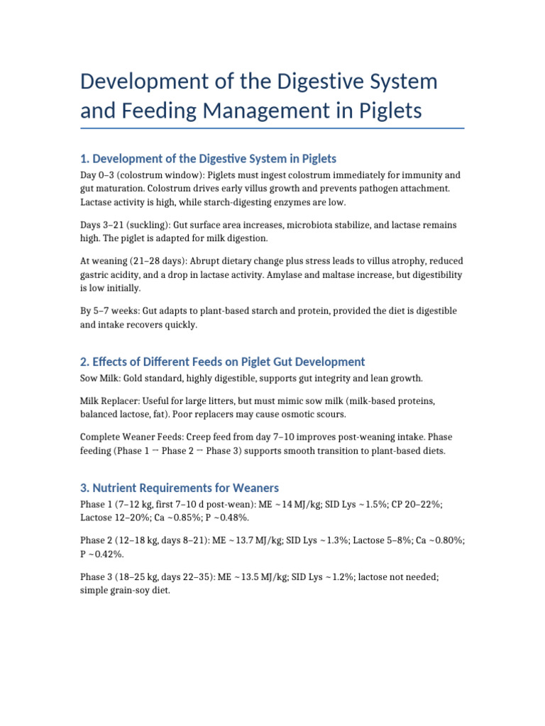 Pig Milk Replacer Feeding Guide | PDF | Digestion | Milk