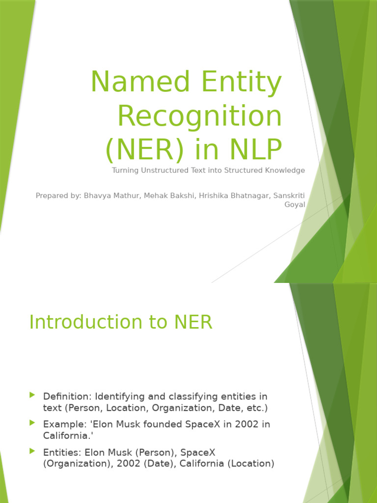 Understanding Named Entity Recognition in NLP | PDF