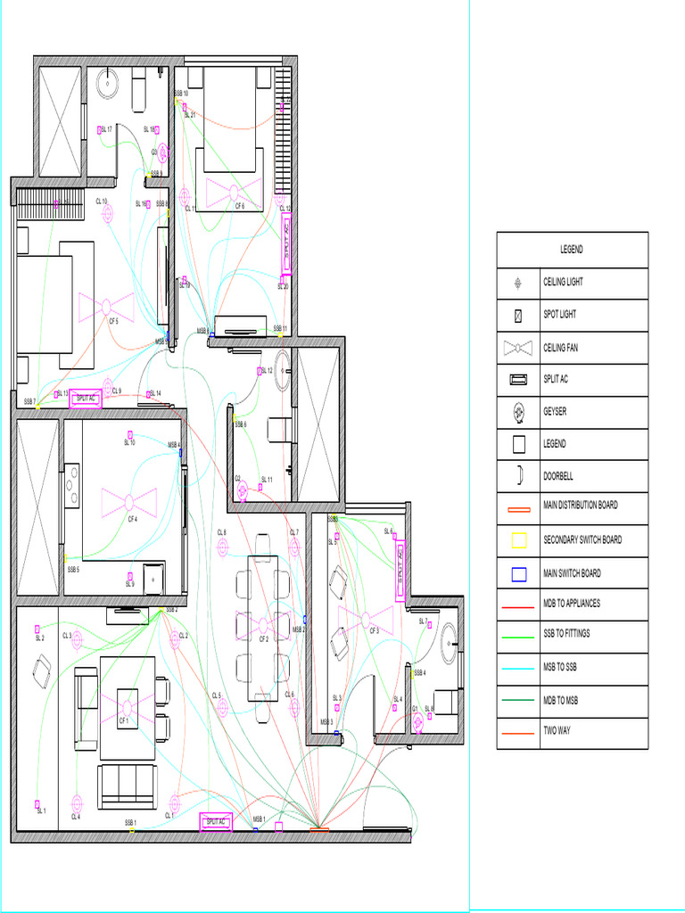 Services Terrace Plan (1) - Electrical Layout | PDF