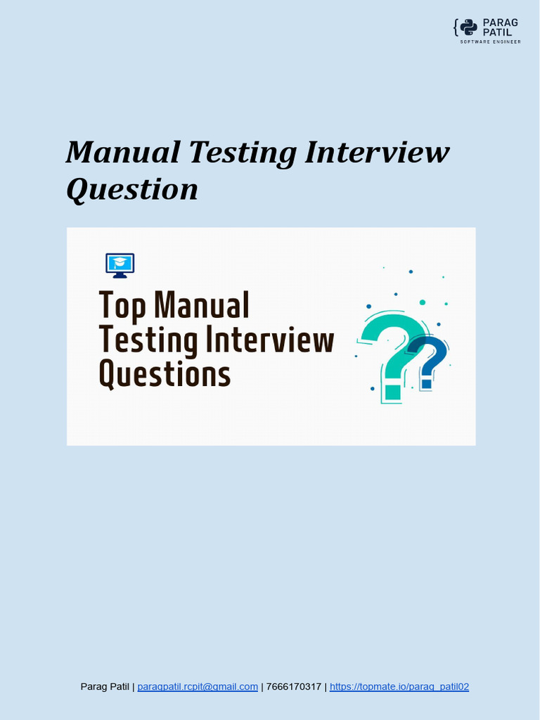 Manual Testing Questions | PDF | Software Testing | Computer Engineering