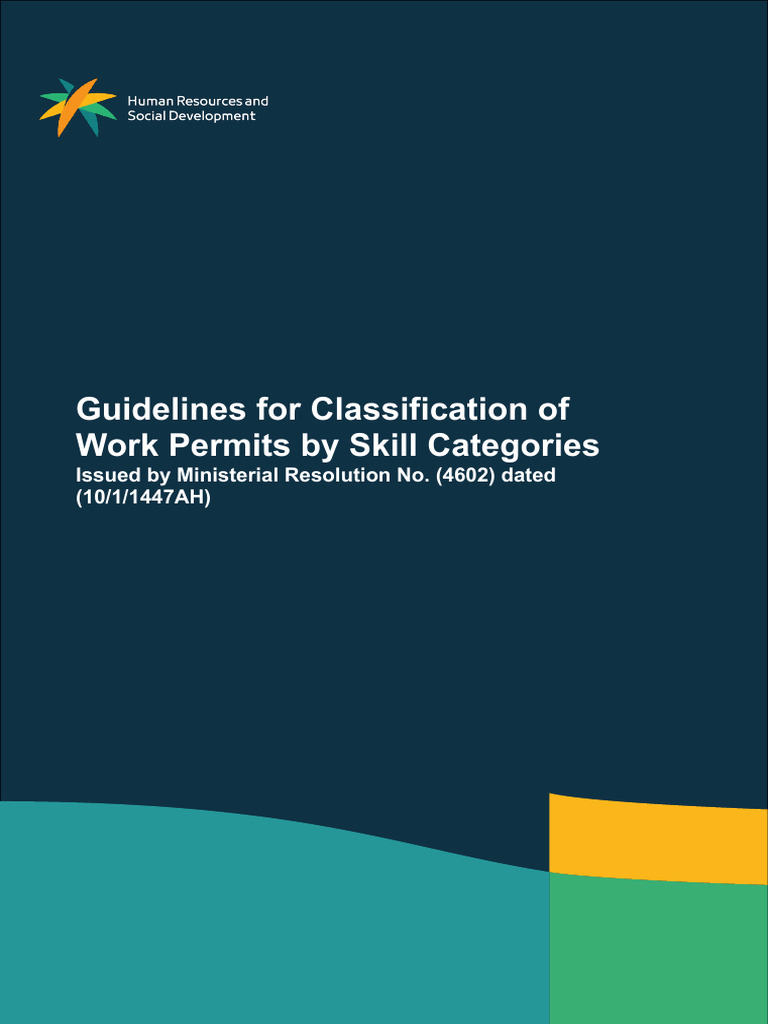 Guidelines For Classification of Work Permits by Skill Categories ...