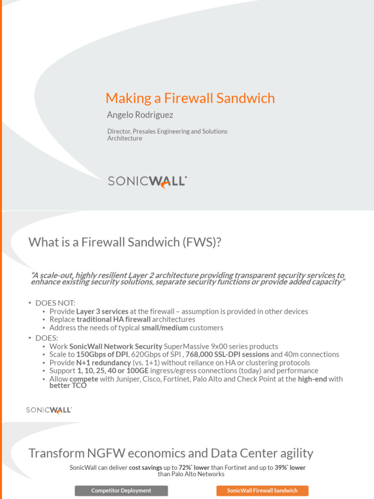 Overview of Firewall Sandwich Architecture | PDF | Firewall (Computing ...