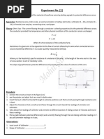 SP025 EXP2 Ohm's Law (Student's Copy) | PDF | Resistor | Series And Parallel Circuits