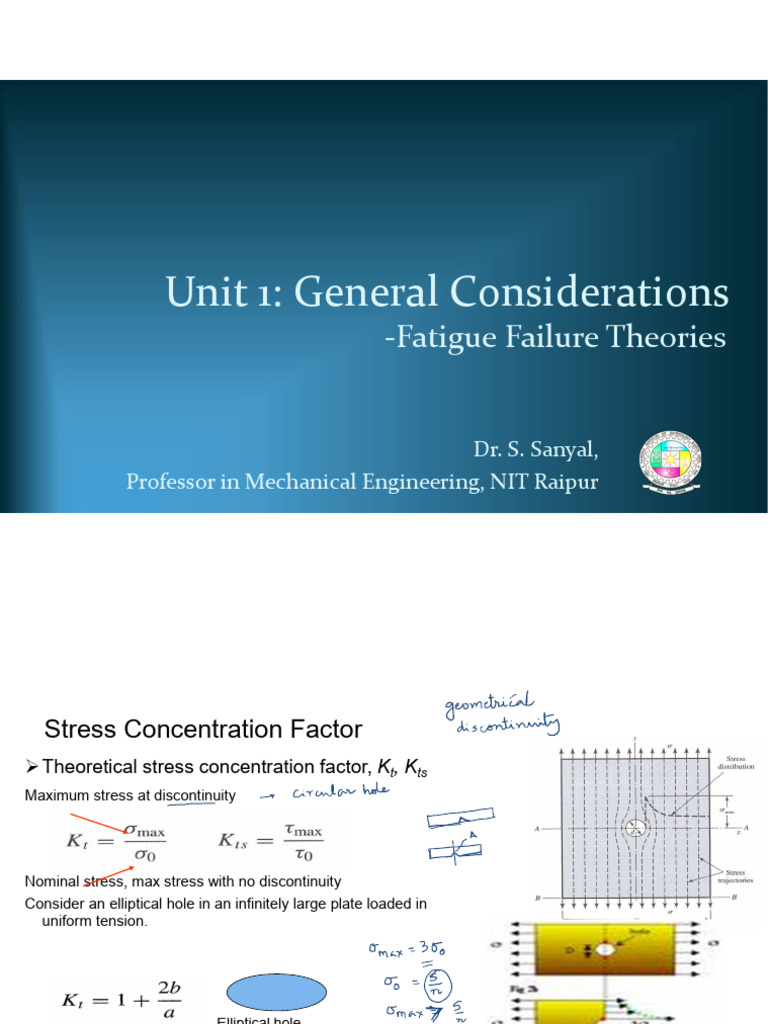 Unit 1 (5) - SCF and Fatigue Loading | PDF | Deformation (Engineering ...