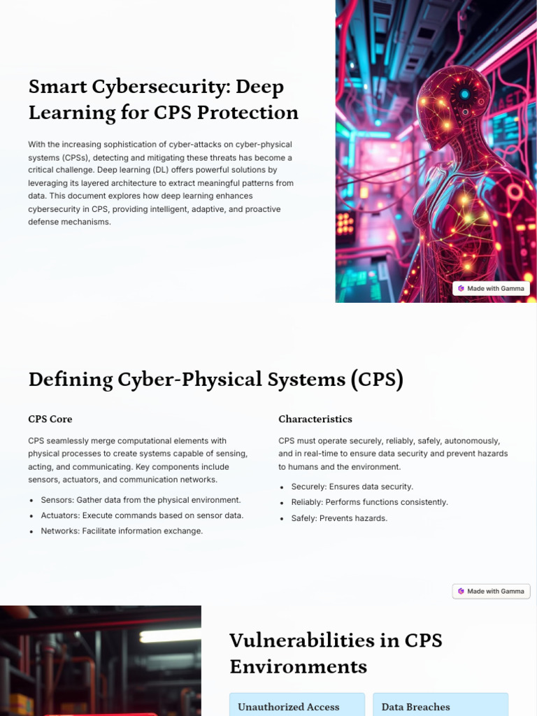 Smart Cybersecurity Deep Learning For CPS Protection | PDF | Computer ...