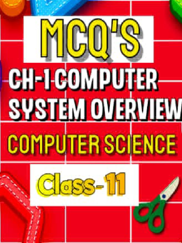 MCQ'S Chapter 1 Computer Class 11 Cbse | PDF