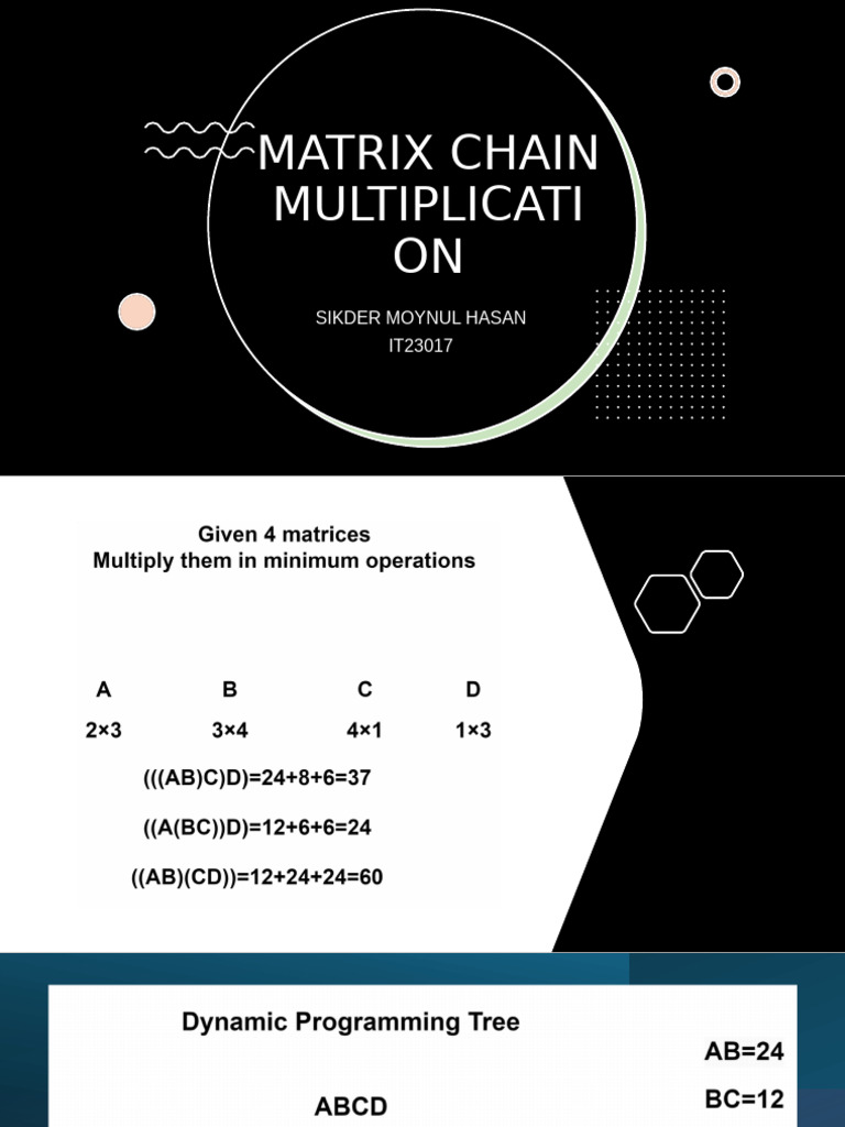 Presentation 1-2 (Matrix Chain Multi) | PDF