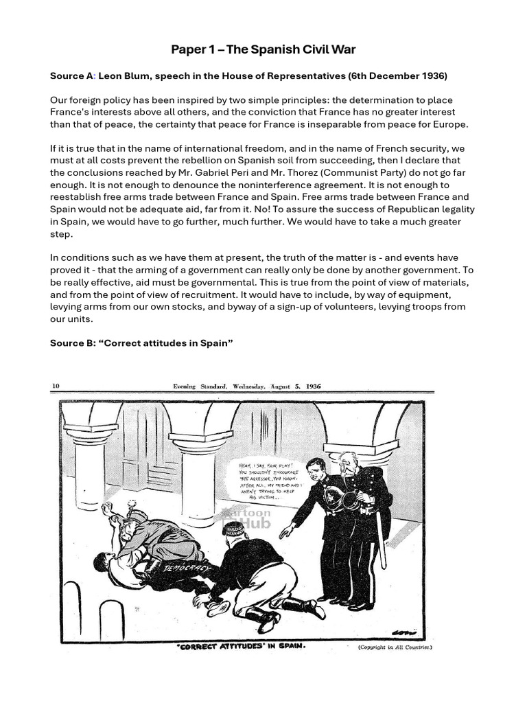 Assigment 3. Paper 1 - The Spanish Civil | PDF | Francisco Franco ...
