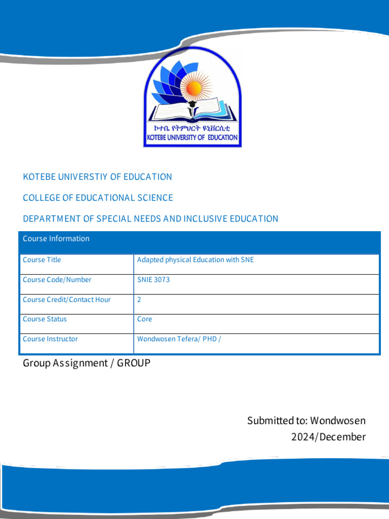 Real Adaptive Physical Education | PDF