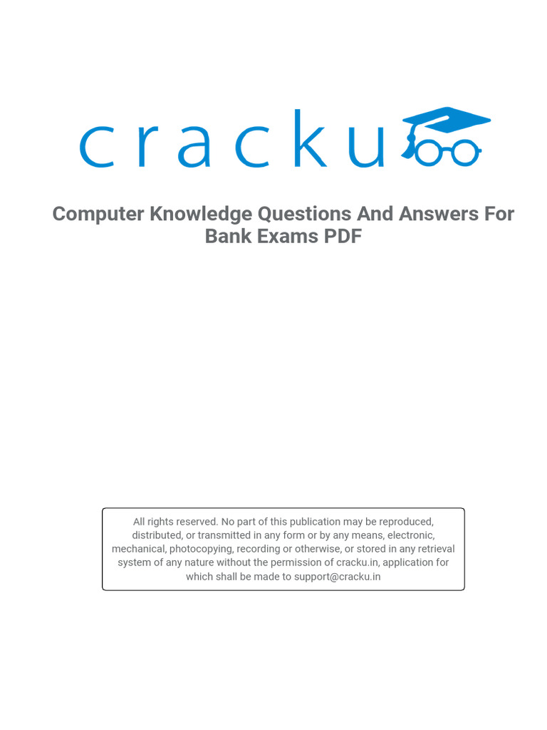 Computer Knowledge Questions and Answers For Bank Exams PDF | PDF ...