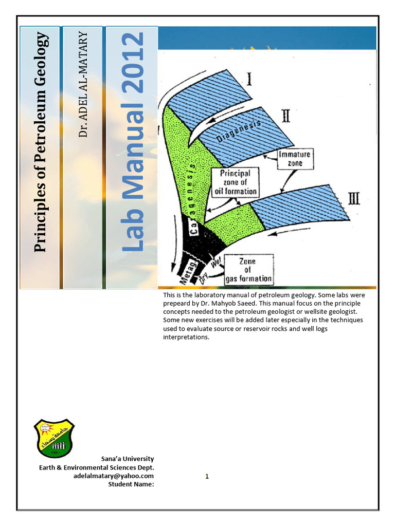 Lab of Petroleum Geology | PDF | Petroleum Geology | Petroleum