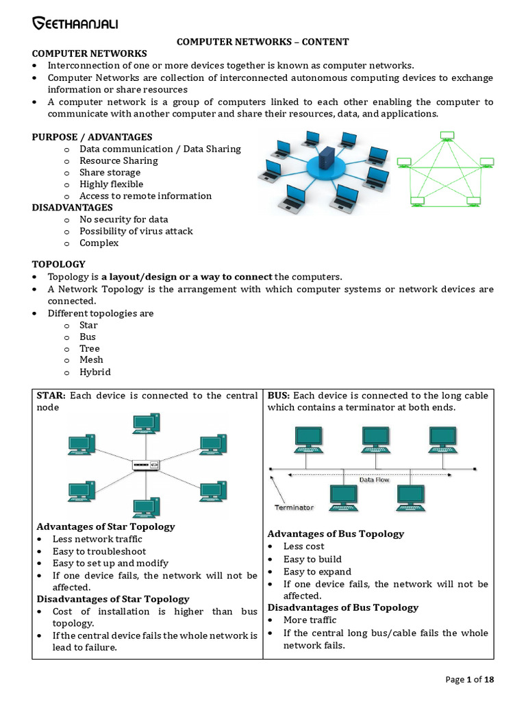 Overview of Computer Networks and Topologies | PDF | World Wide Web ...