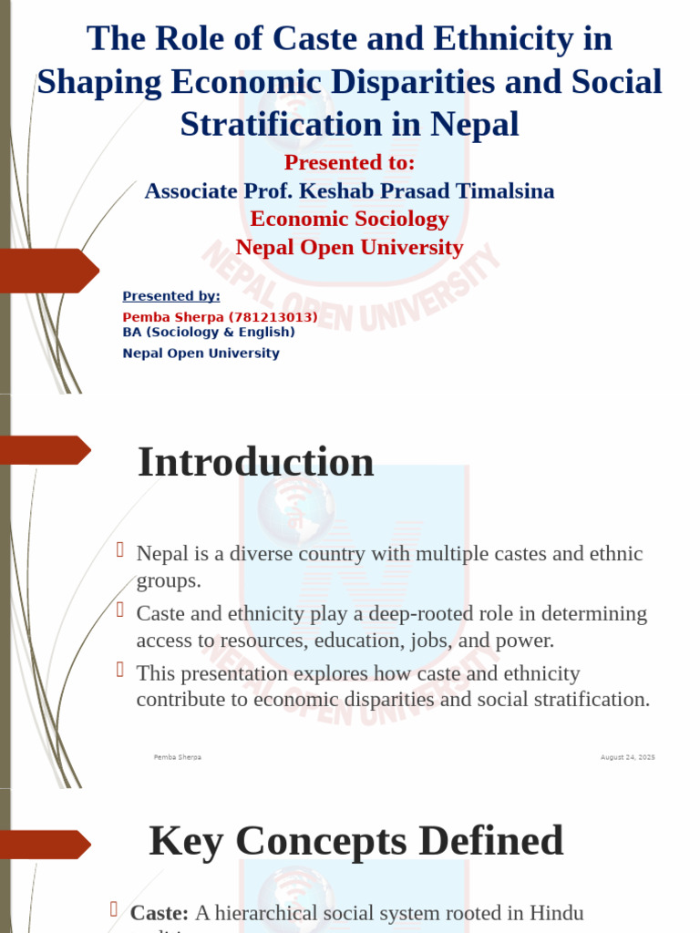 Caste and Ethnicity's Impact on Nepal's Economy | PDF | Caste | Social ...