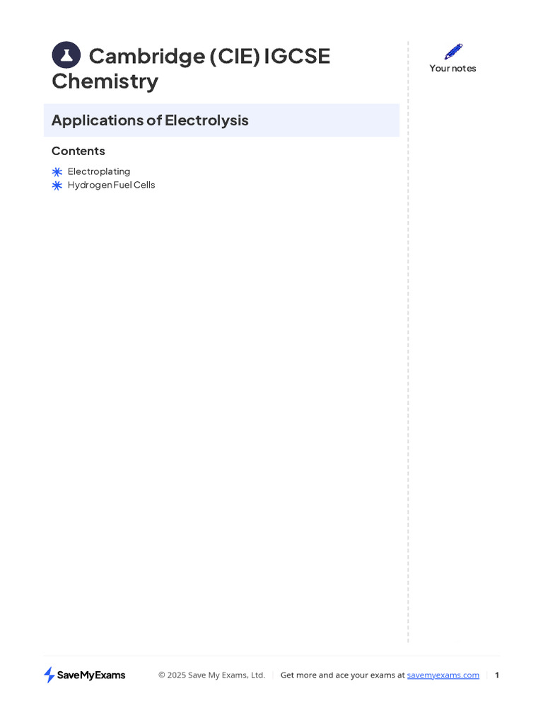 Application of Electrolysis | PDF | Anode | Redox