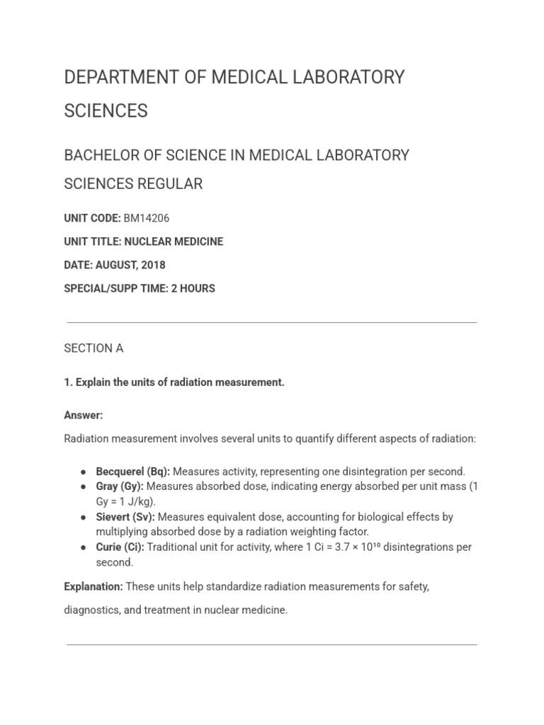 Nuclear Medicine: Principles and Applications | PDF | Radioactive Decay ...