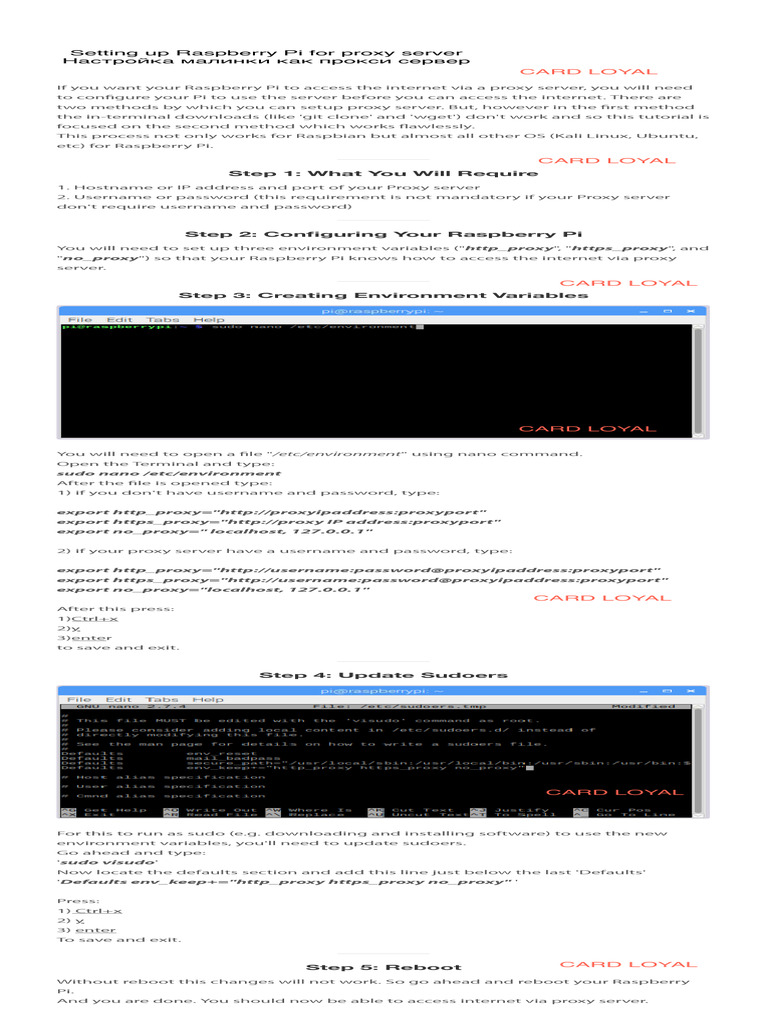 Configure Raspberry Pi for Proxy Access | PDF | Computer Science ...