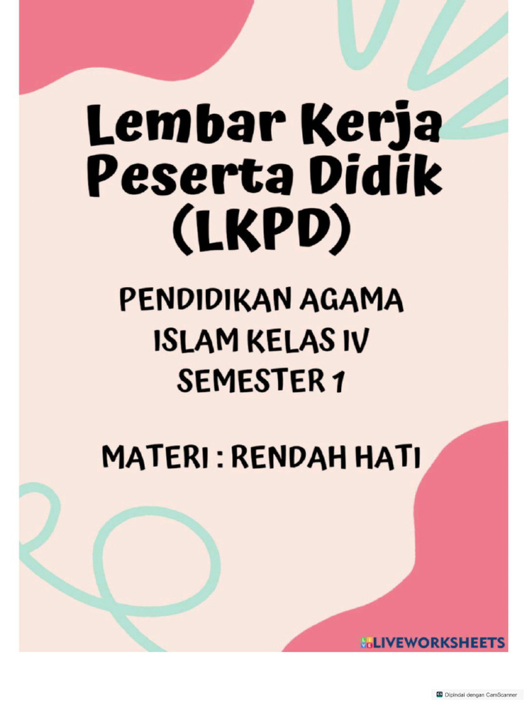 LKPD Pai Kelas 4 Semester 1 | PDF