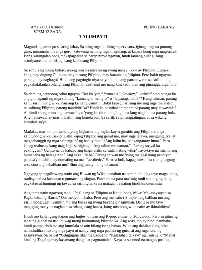 Finally Talumpati | PDF