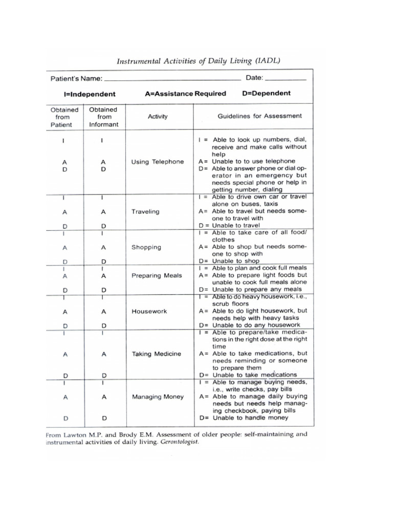 IADL | PDF