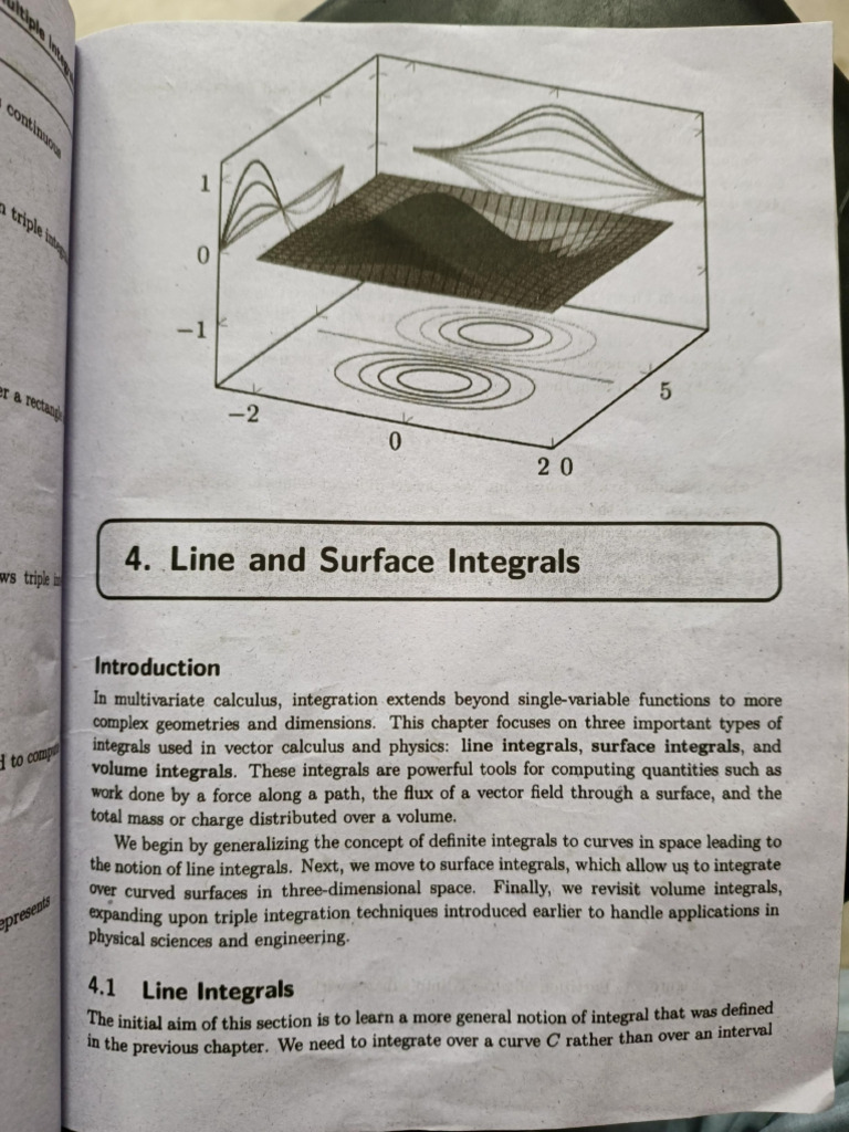 Line and Surface Integrals Explained | PDF | Integral | Curve