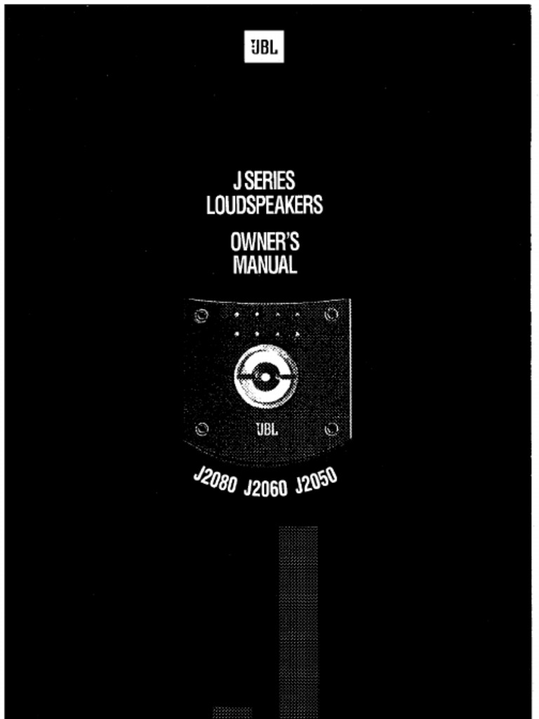 J2050, J2060, J2080 JBL Om | PDF
