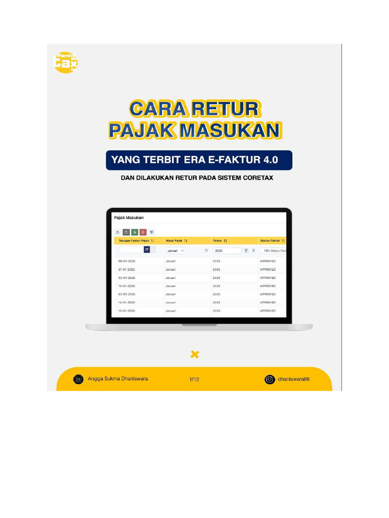 Cara Retur PM - FP Di EFaktur Retur Di Coretax | PDF