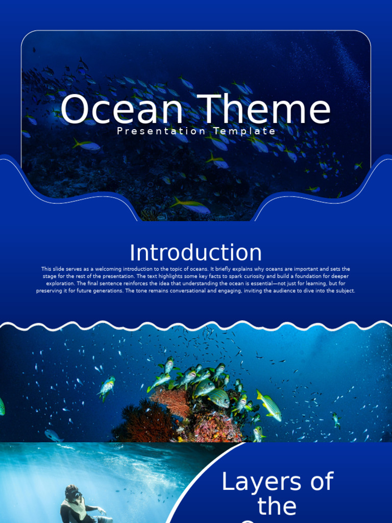 Ocean Theme Template | PDF | Oceans | Sea