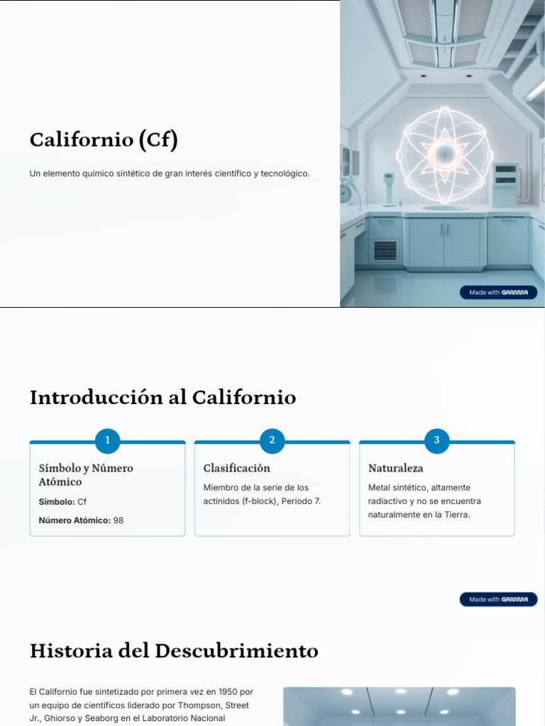 Californio CF | PDF | Átomos | Ciencias fisicas