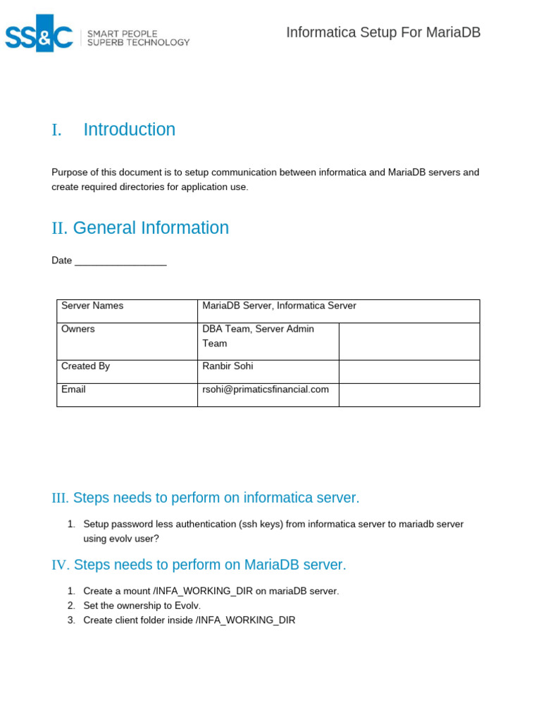 In For Matic A Setup For Maria DB | PDF | Secure Shell | Computing