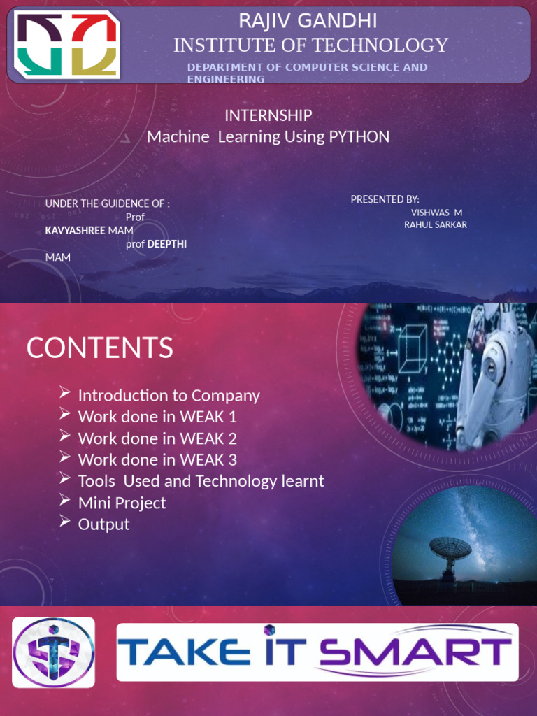 Internship Ppt2 | PDF | Machine Learning | Artificial Intelligence