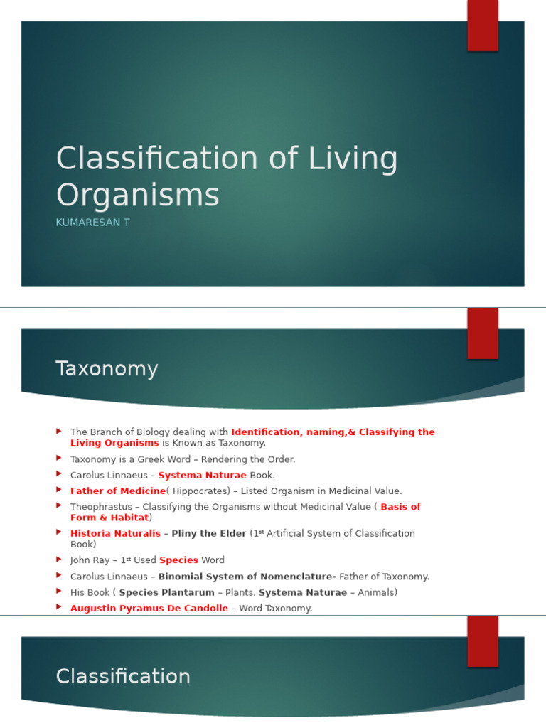 Taxonomy and Classification of Organisms | PDF | Virus | Fungus