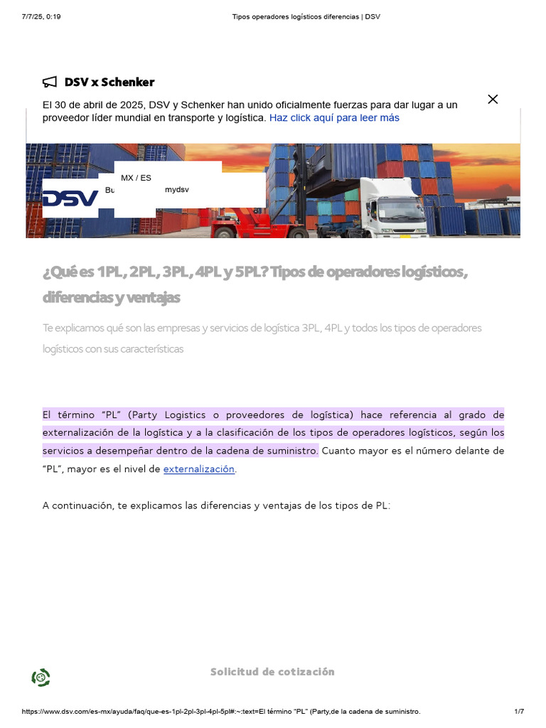 Tipos de Operadores Logísticos PL | PDF | Logística | Economias