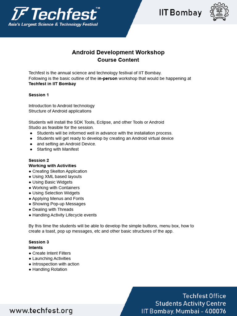 Android Development Workshop Content Pdf
