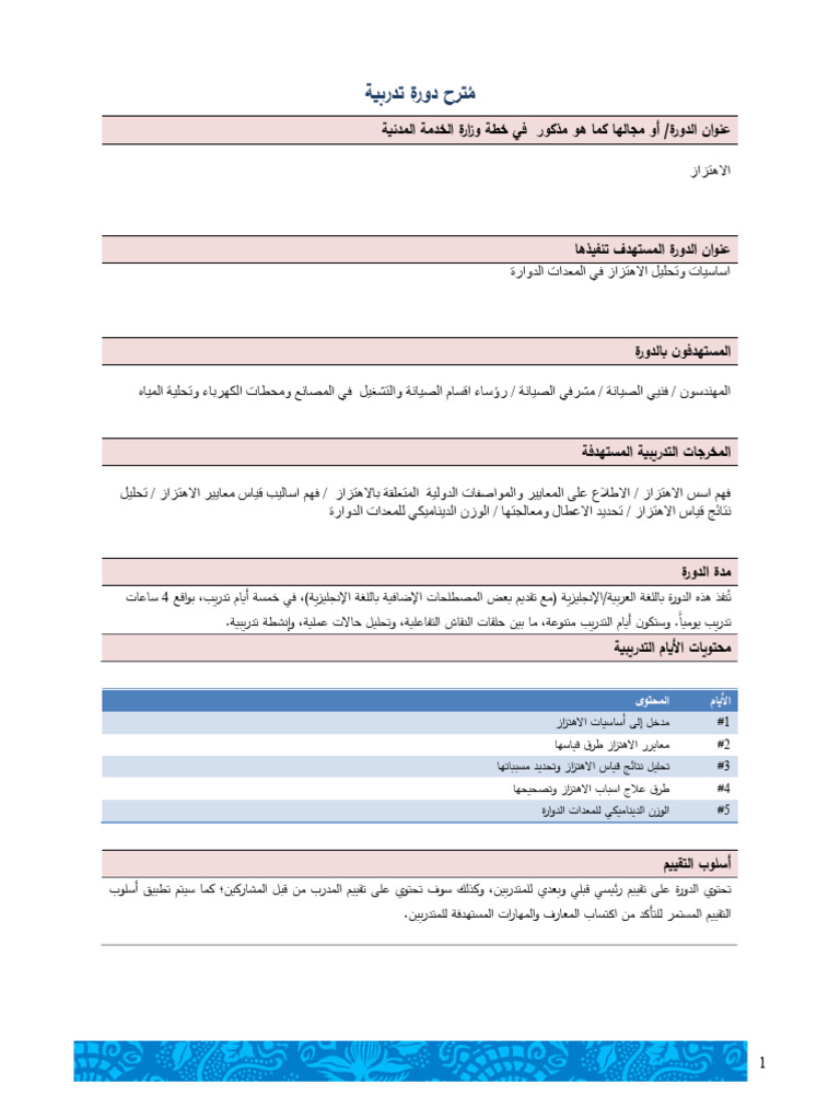 II Training FORM - LY.GOV - JULY 2024 (Vibration) | PDF