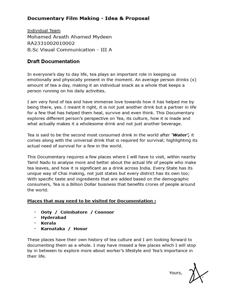 Life & Tea - Draft Documentation | PDF