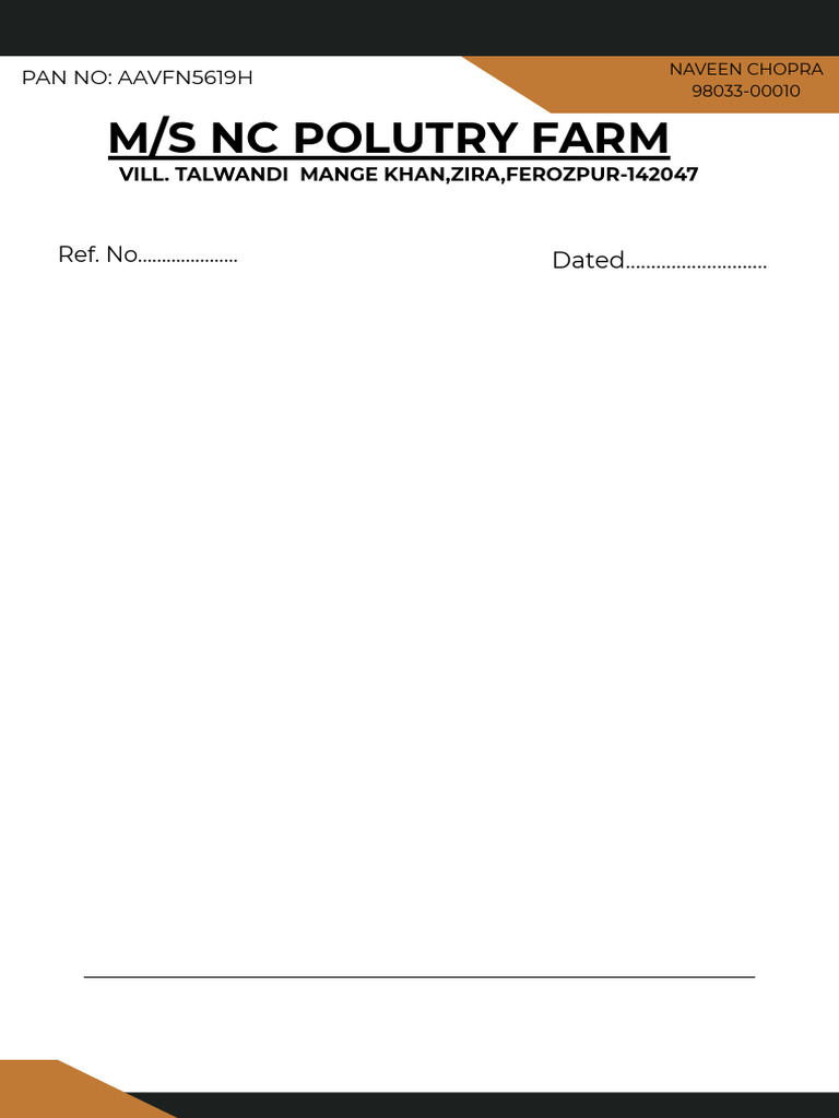 NC Polutry Farm Letterhead | PDF