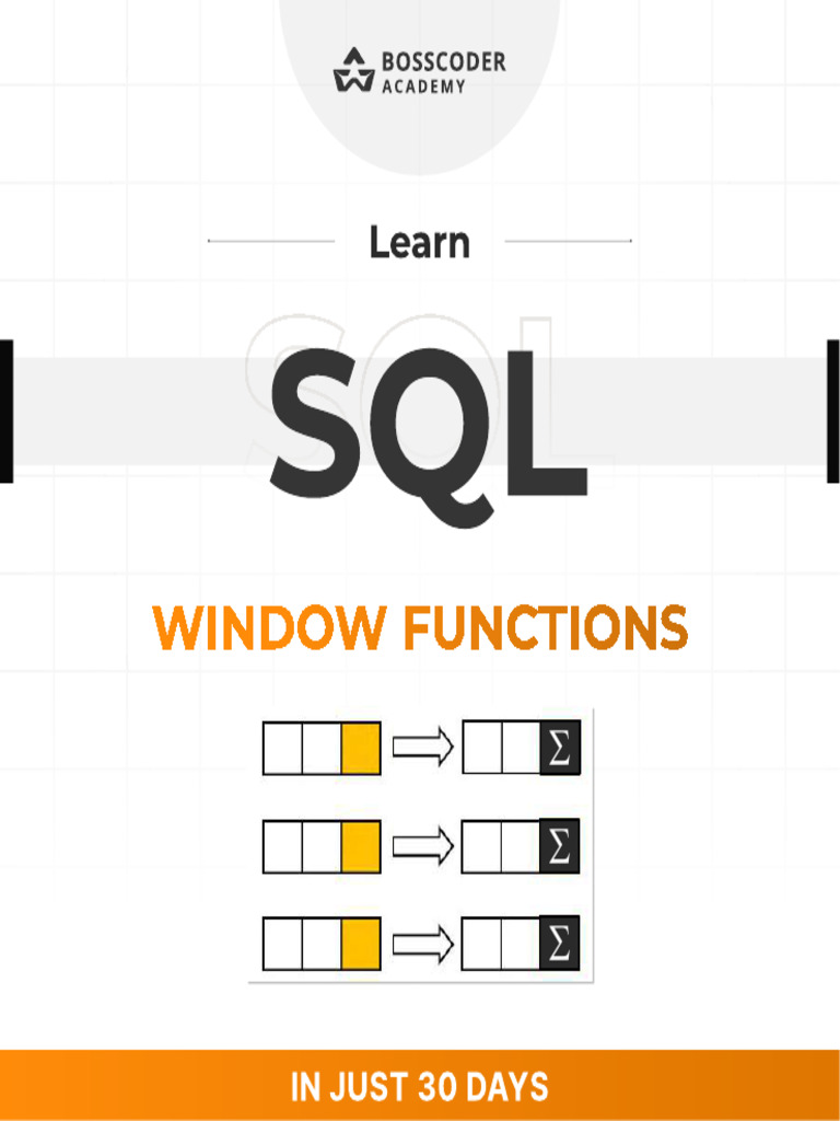 SQL Window Functions | PDF