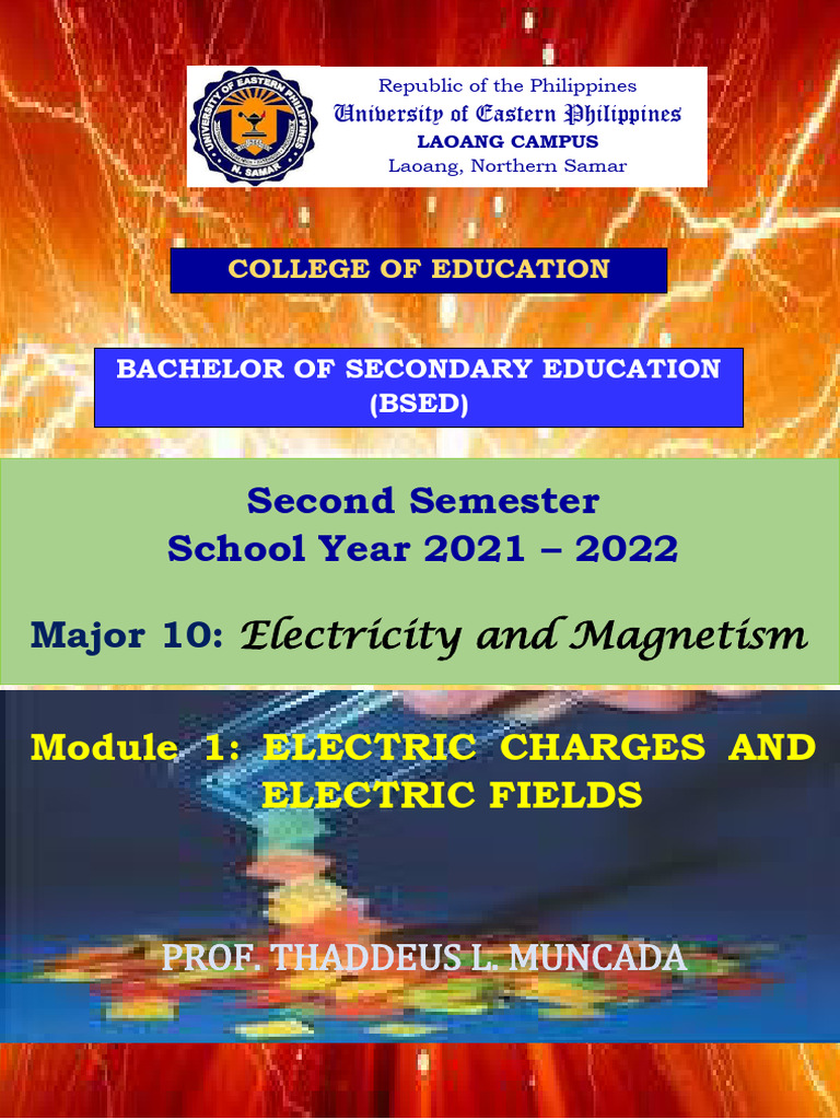 Electric Charges and Fields Module | PDF | Electric Charge | Electric Field