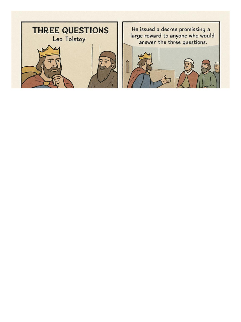 Three Questions Comic Strip | PDF
