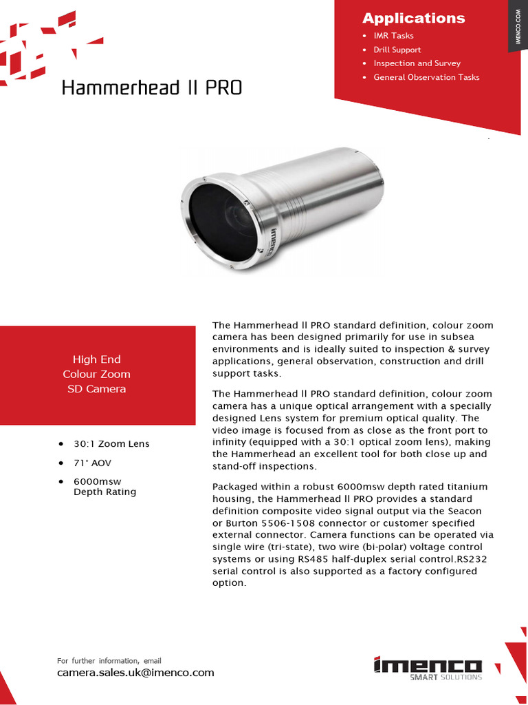 Hammerhead II PRO Shark Rev A | PDF | Video | Camera