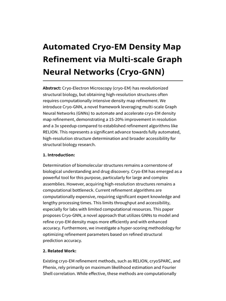 Automated Cryo-EM Density Map Refinement Via Multi-Scale Graph Neural ...