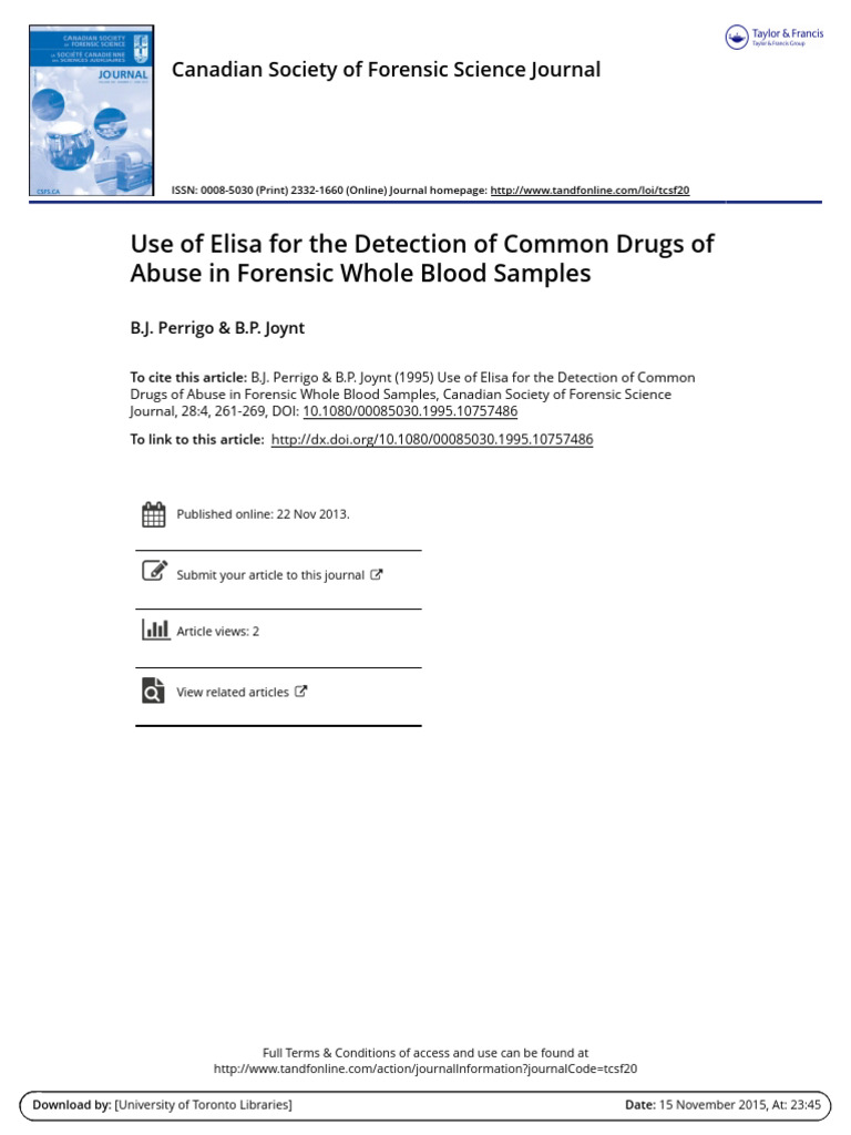 Use of Elisa For Blood Sample | PDF | Elisa