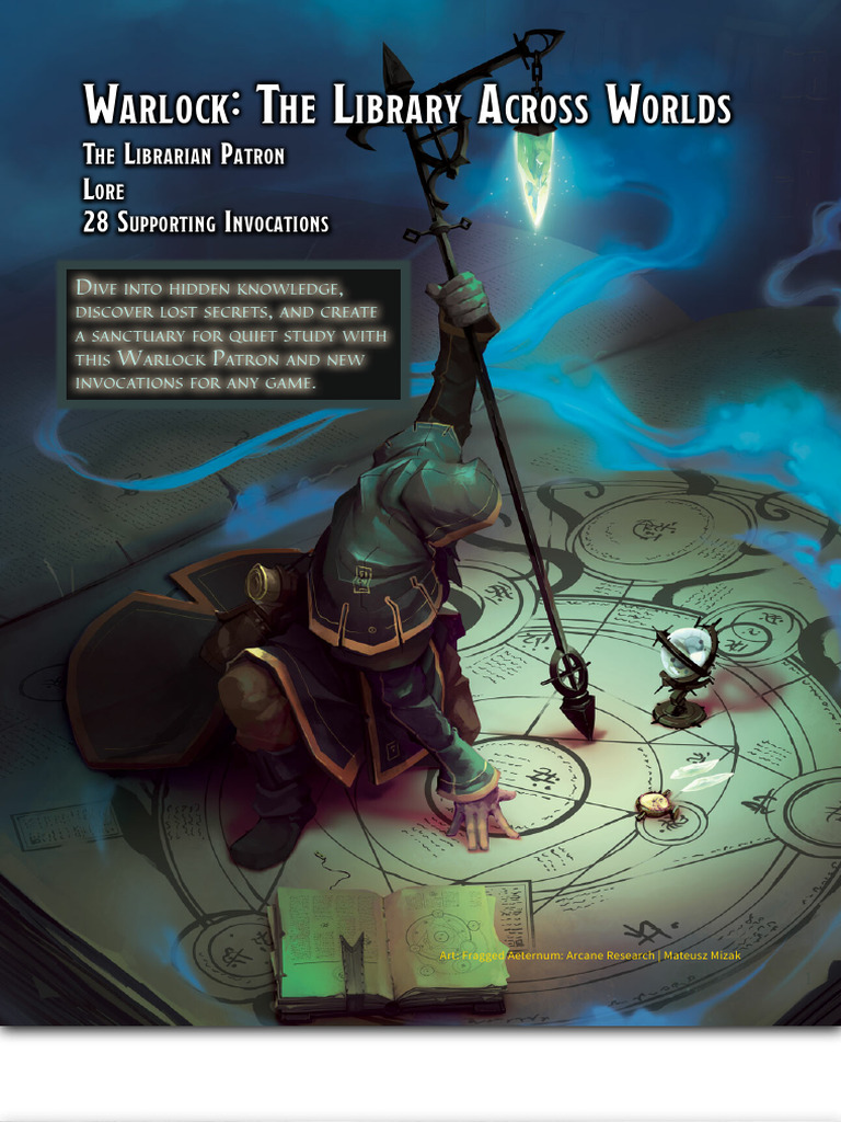 Warlock Patron: The Librarian Guide | PDF | Dungeons & Dragons | Gary ...