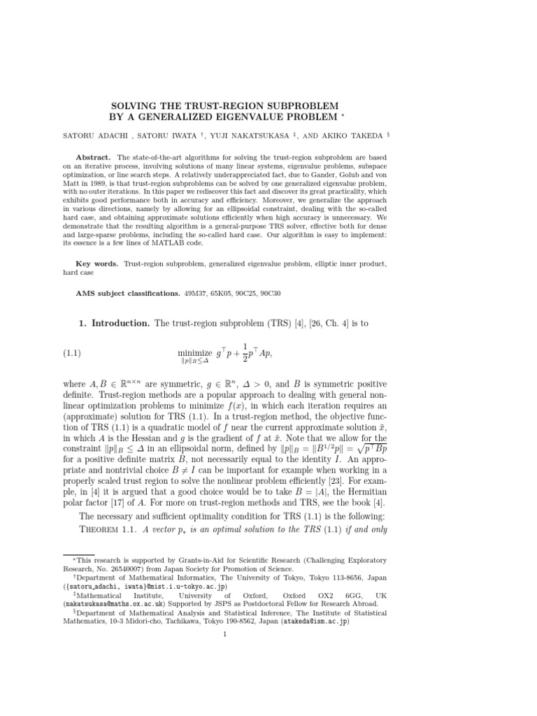 Sub Region Trust | PDF | Eigenvalues And Eigenvectors | Matrix (Mathematics)
