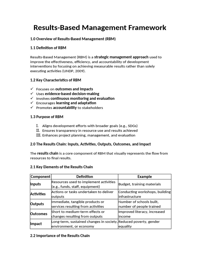 Module 2 Results-Based Management Framework | PDF | Economies