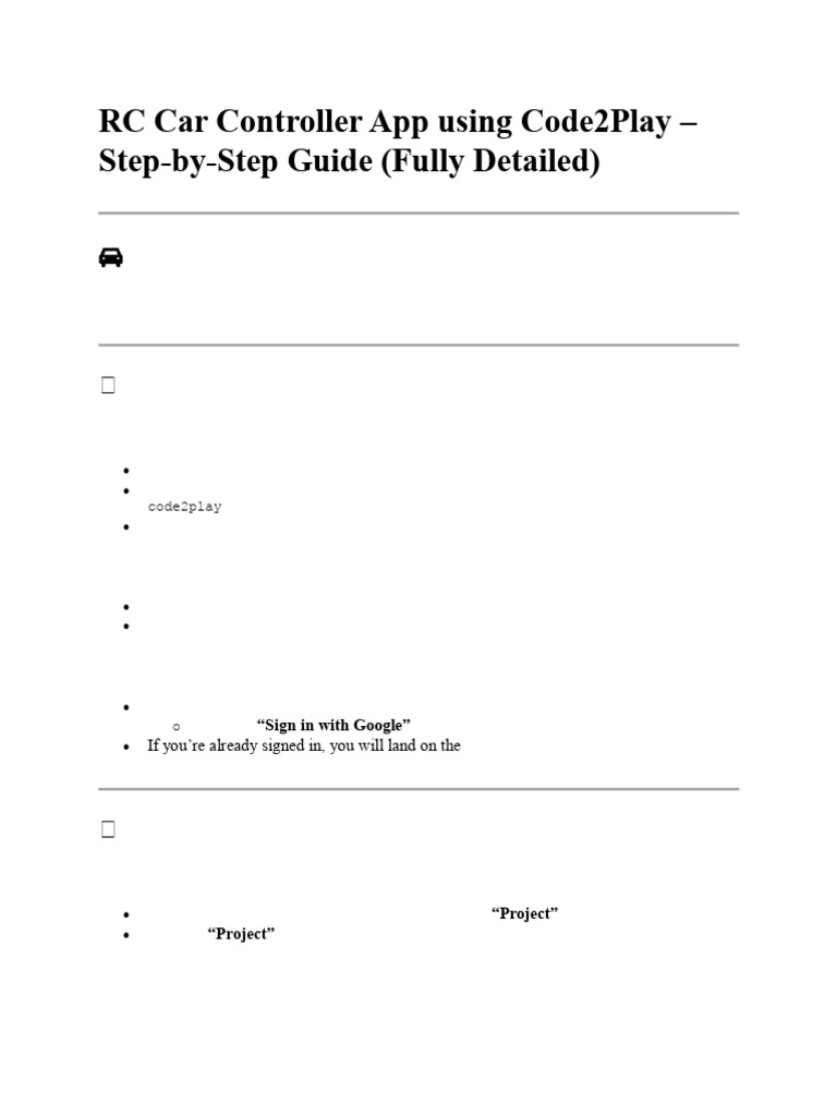 RC Car Controller App Guide | PDF | Graphical User Interfaces | Point ...