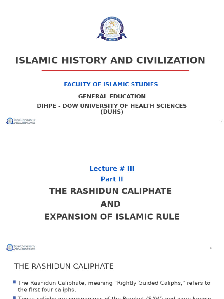 24th May, Islamic History and Civilization (The RASHIDUN CALIPHATE ...